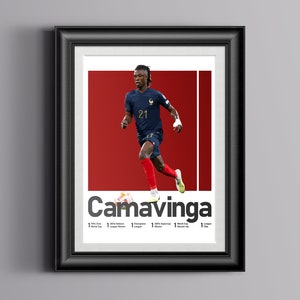 Printable Eduardo Camavinga Poster, Soccer Player Camavinga, French ...