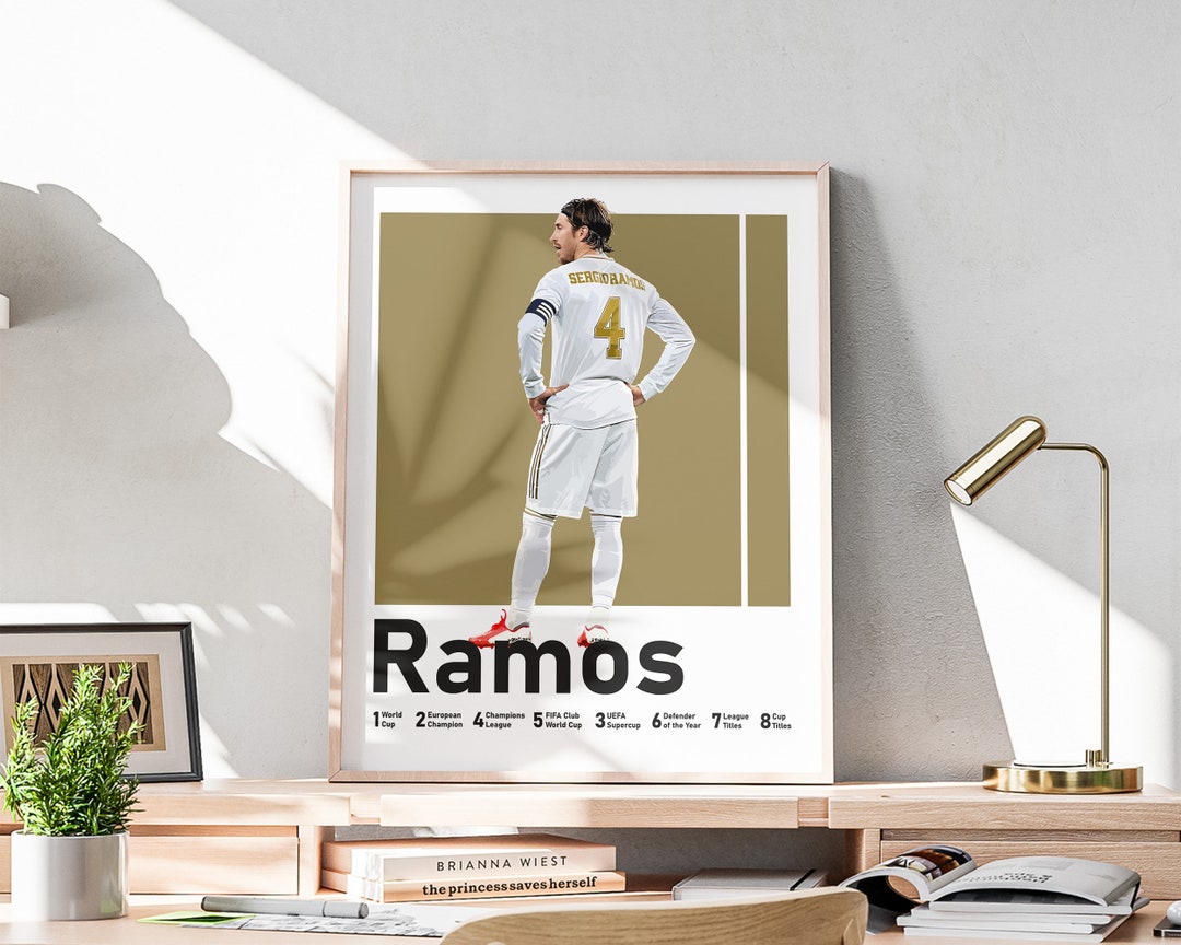 Printable Sergio Ramos Poster, Spanish Soccer Legend, Man Cave ...