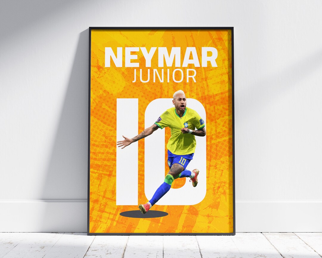 Neymar Junior Design Poster, Brazilian Football Star, Brazil National ...