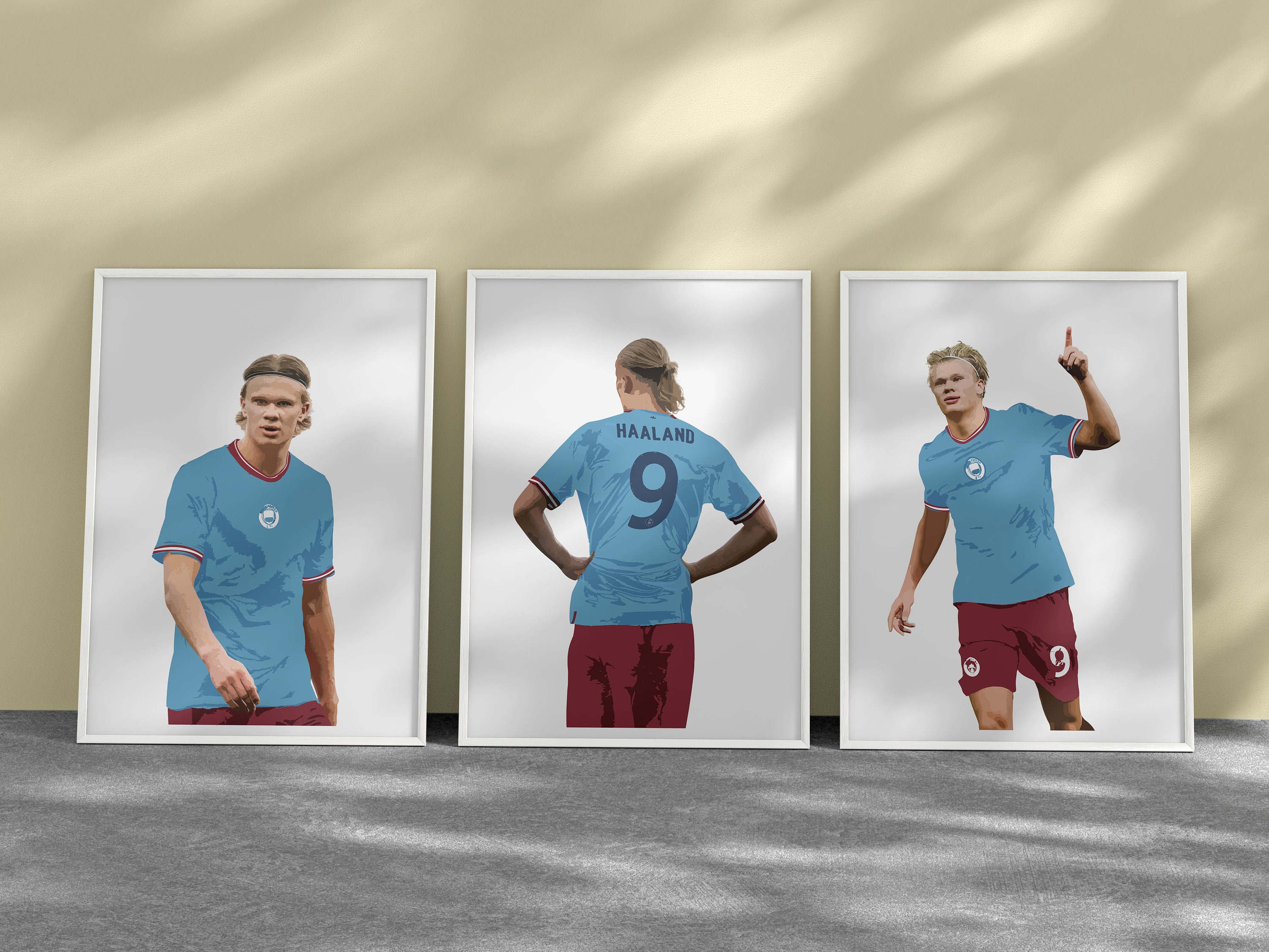 Erling Haaland Printable Posters Bundle 3 Soccer Wall Arts - Etsy Australia