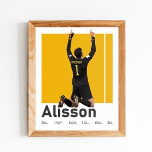 Printable Alisson Becker Poster, Soccer Goalie, Brazilian Goalkeeper ...