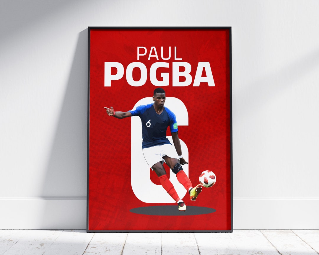 Paul Pogba Illustration, Printable Soccer Poster, Decorate Your Fan ...