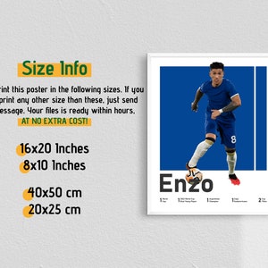 Printable Enzo Fernandez Poster, Argentine Midfileder, Boys Room ...