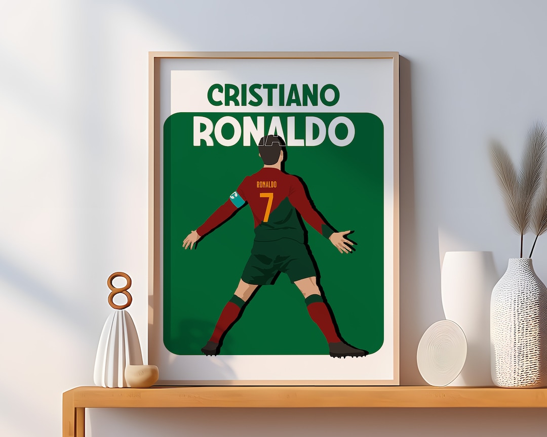 Handgezeichnete Fußball Wandkunst, druckbare Cristiano Ronaldo ...