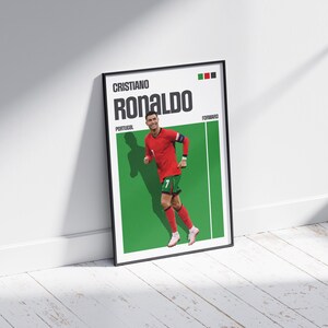 Cristiano Ronaldo Poster, Printable Football Gift to Fans, Portuguese ...