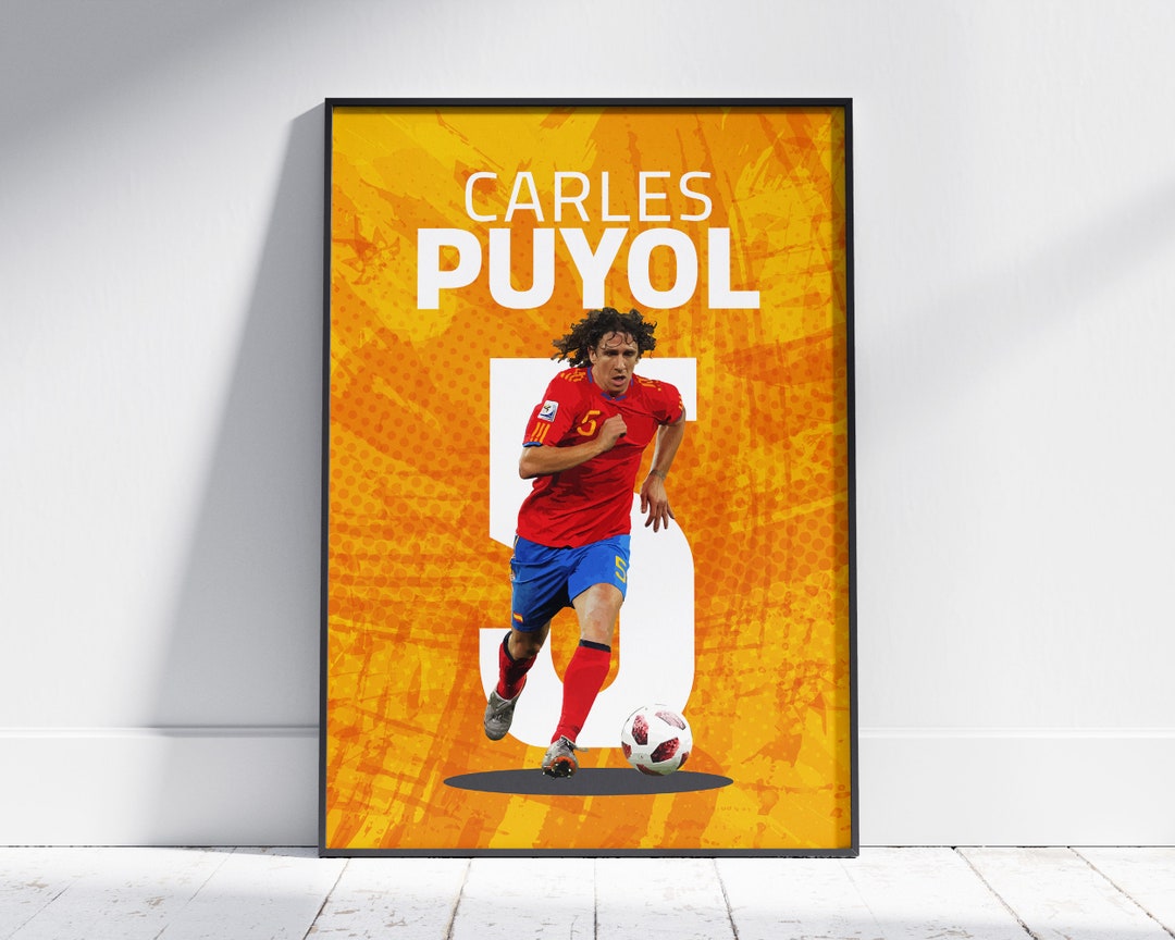 Spanish Legendary Captain, Carles Puyol Poster, Nostalgic Football ...