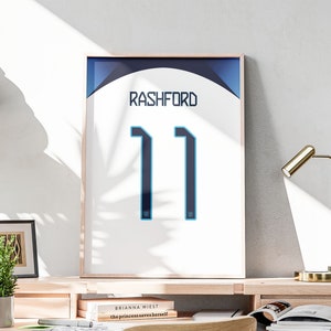 Printable Marcus Rashford Shirt, England Soccer Kit, Rashford Print ...
