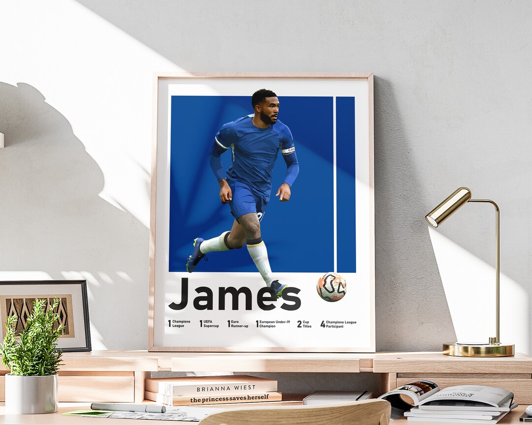 Printable Reece James Poster, English Soccer Defender, Boys Room ...