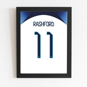 Printable Marcus Rashford Shirt, England Soccer Kit, Rashford Print ...