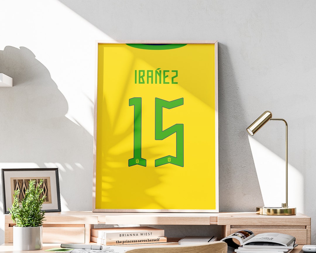 Printable Roger Ibanez Jersey, Children Wall Art, İbanez Brazil Jersey ...