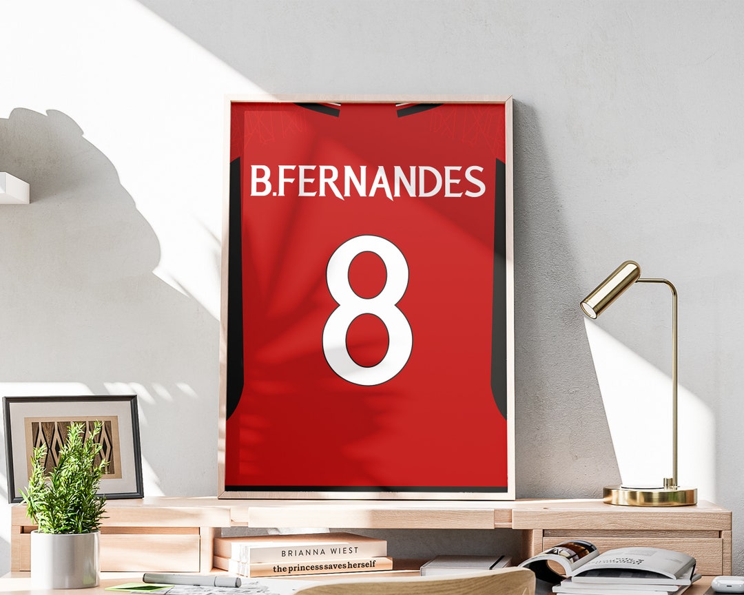 Printable Bruno Fernandes Kit, Soccer Jersey Poster, Fernandes Shirt ...