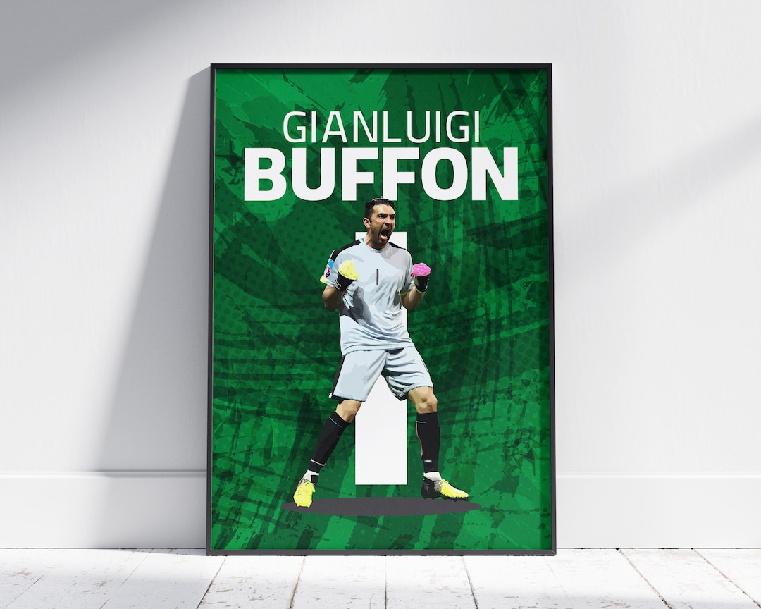 Printable Football Illustration, Gianluigi Buffon Poster, Italian ...