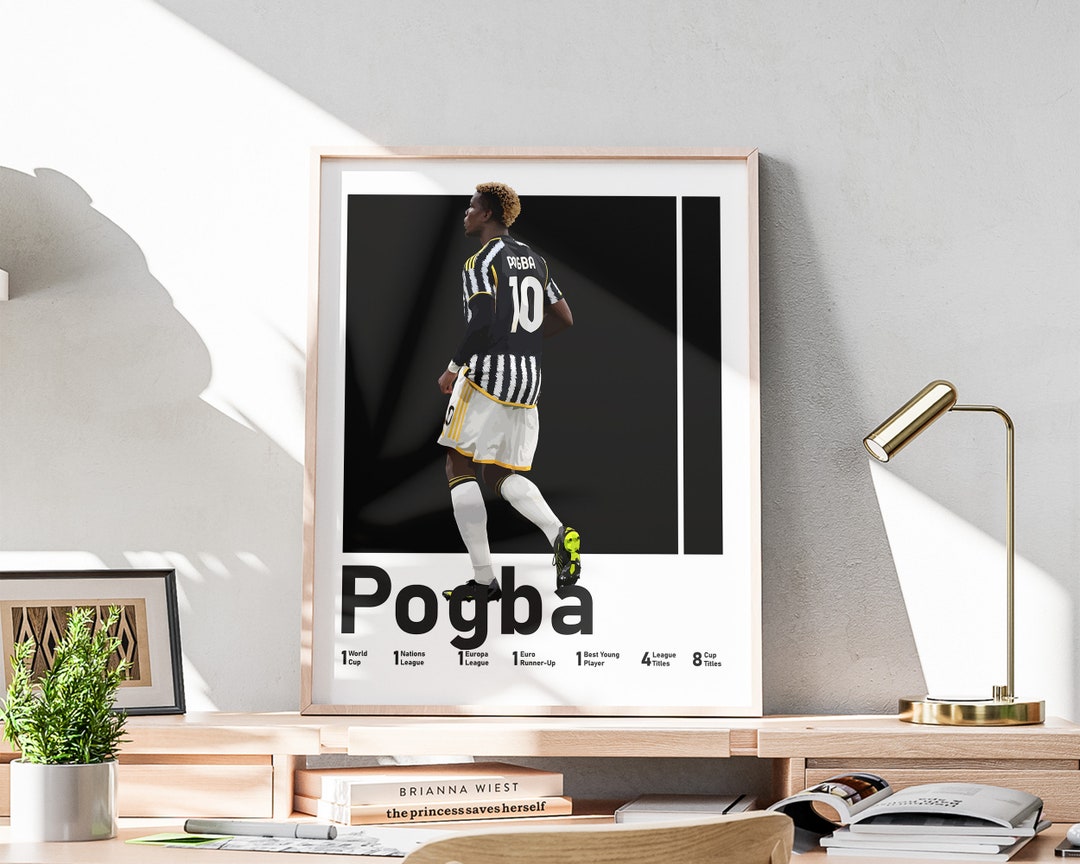 Printable Paul Pogba Poster, French Soccer Star, Football Wall Art ...