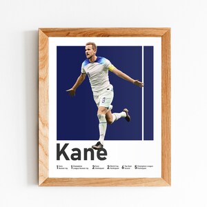 Printable Harry Kane Poster, English Forward, Soccer Print, Teen Room ...