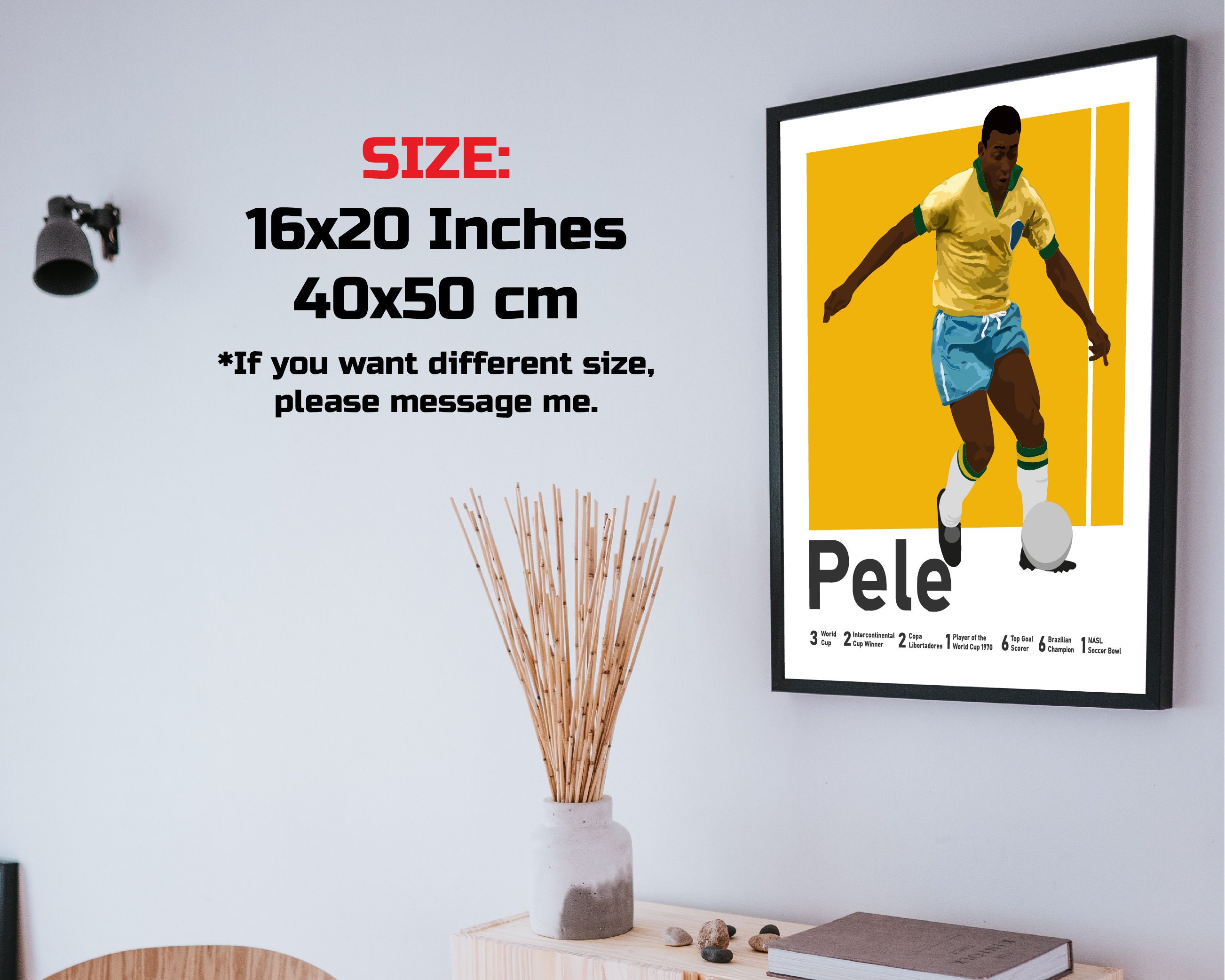 Printable Nascimento Pele Poster With Football Titles Brasil - Etsy