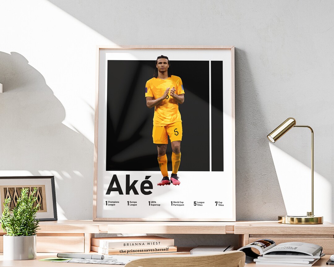 Printable Nathan Ake Poster, Football Print, Ake Wall Art, Dutch ...