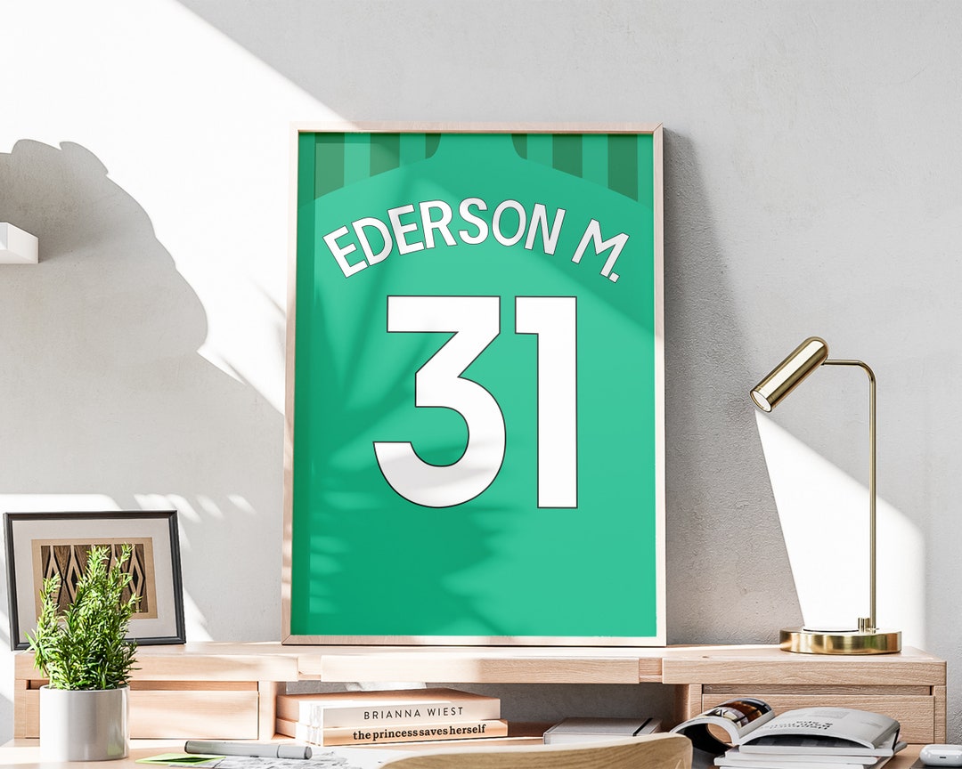 Printable Ederson 2023-2024 Season Soccer Jersey, Brazilian Football ...