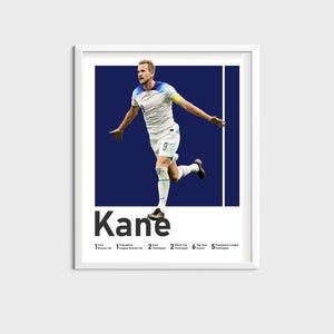 Printable Harry Kane Poster, English Forward, Soccer Print, Teen Room ...