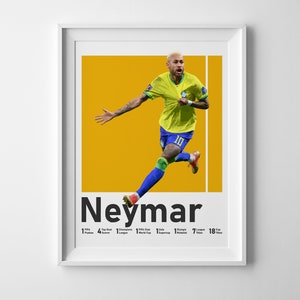 Printable Messi Ronaldo Neymar Posters Binder, Football Stars Wall ...