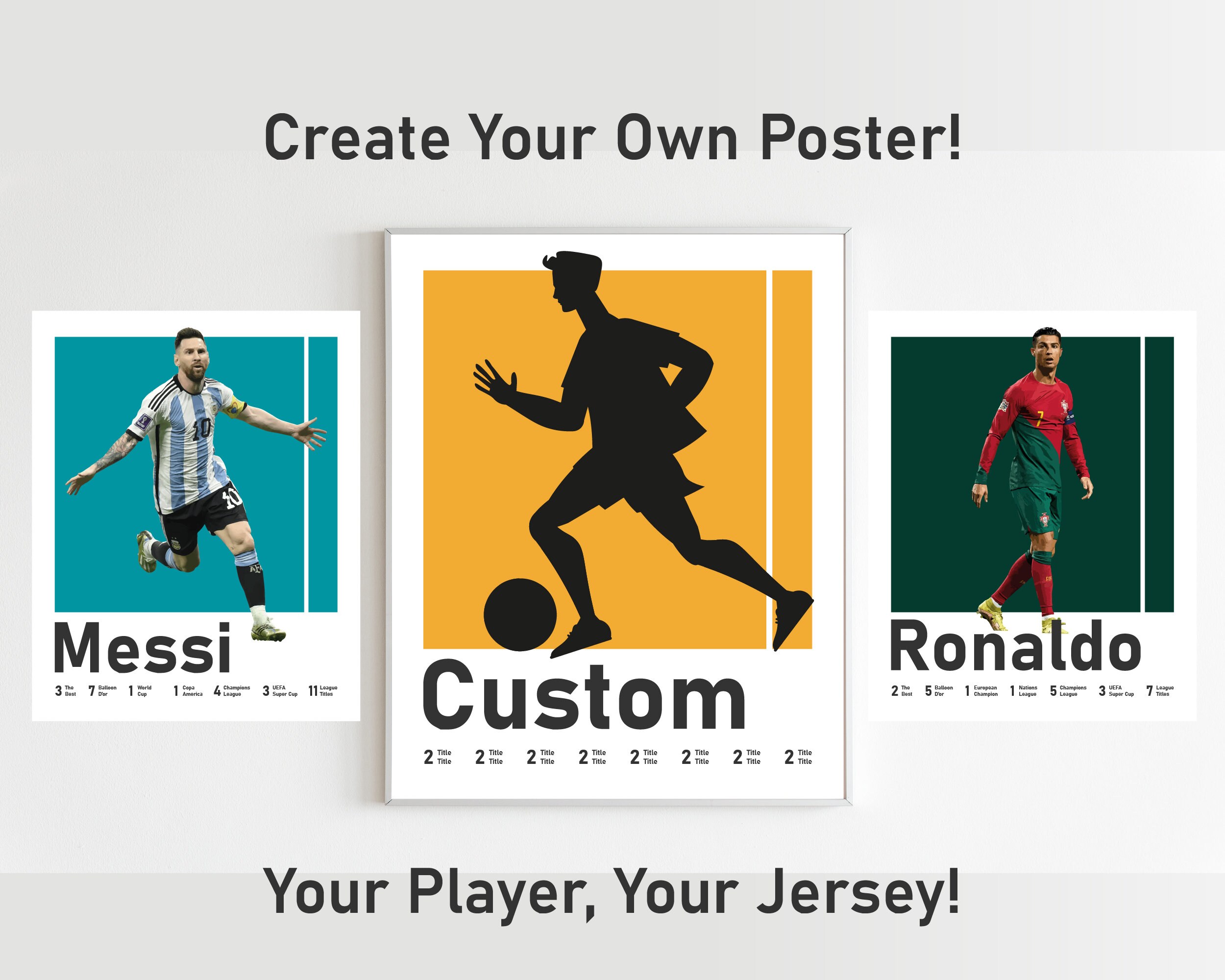 Custom Football Player Poster Customizable Soccer Poster - Etsy