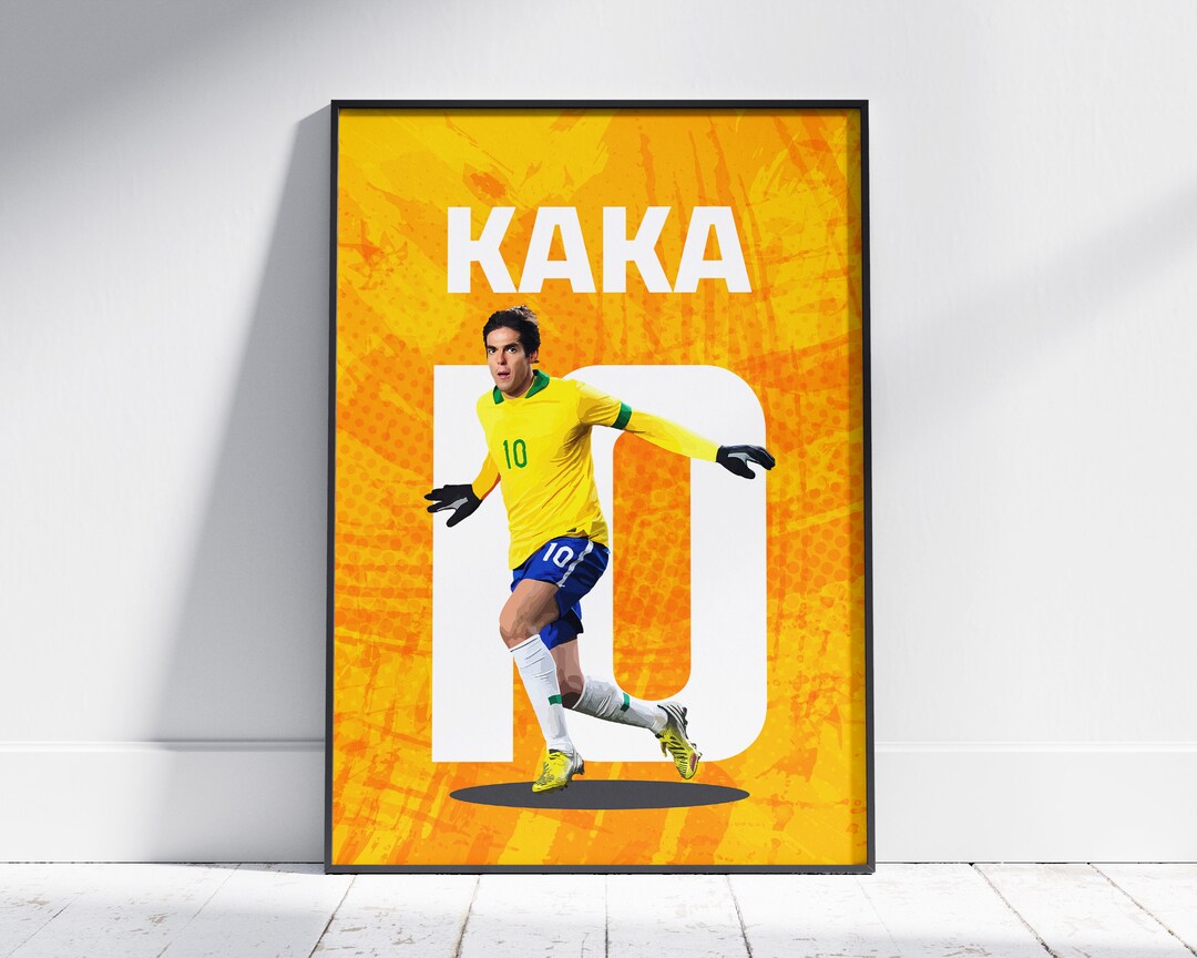Kaka Poster, Printable Nostalgic Soccer Print, 2010 Brazil National ...