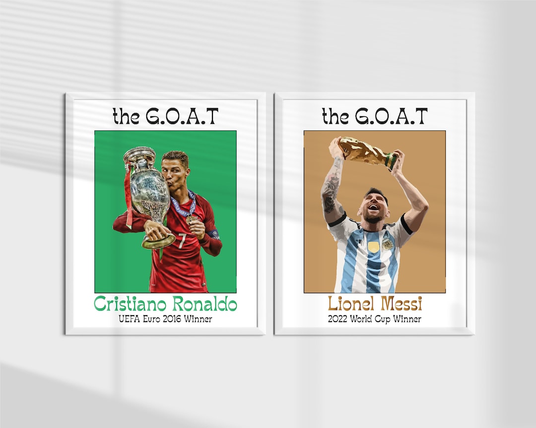 Printable Messi and Ronaldo GOAT Posters Football - Etsy