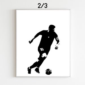 Set of 6 Digital Prints, Messi and Ronaldo Black and White Posters ...