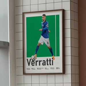 Printable Marco Verratti Poster, Teen Room Decorations, Italian ...