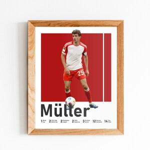 Printable Thomas Müller Poster, Football Print, Muller Wall Art, German ...