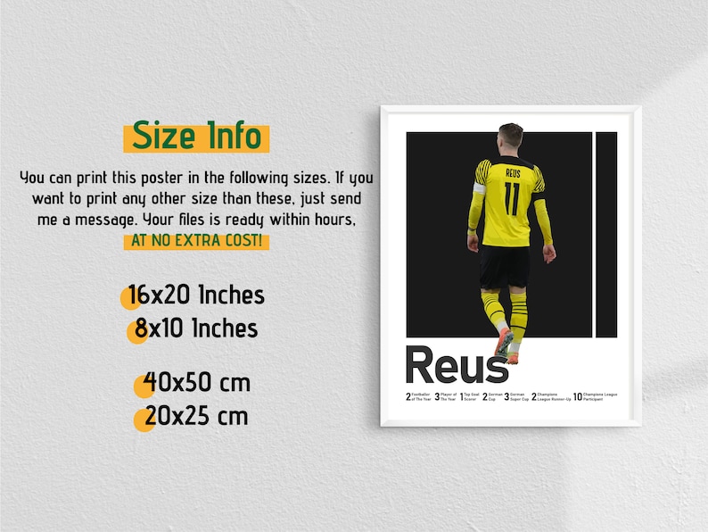 Marco Reus Poster, German Soccer Legend Illustration (digital Download ...