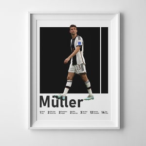 Printable Thomas Müller Poster, Football Print, German Attacker, Muller ...