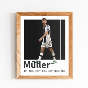 Printable Thomas Müller Poster, Football Print, German Attacker, Muller ...