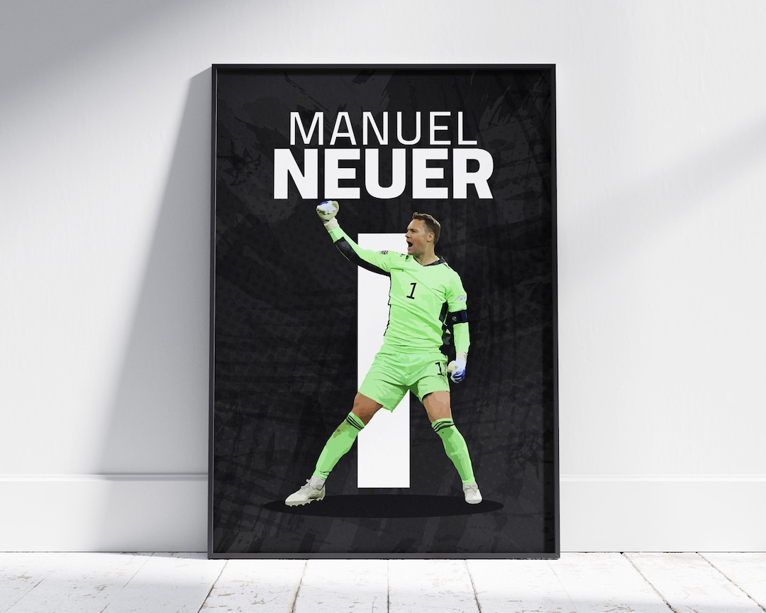 Manuel Neuer Poster, Printable Soccer Wall Art, German Legendary ...