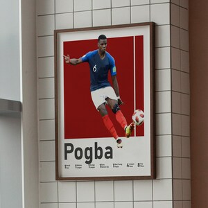 Printable Paul Pogba Poster, French Midfielder, Pogba Wall Art, Soccer ...