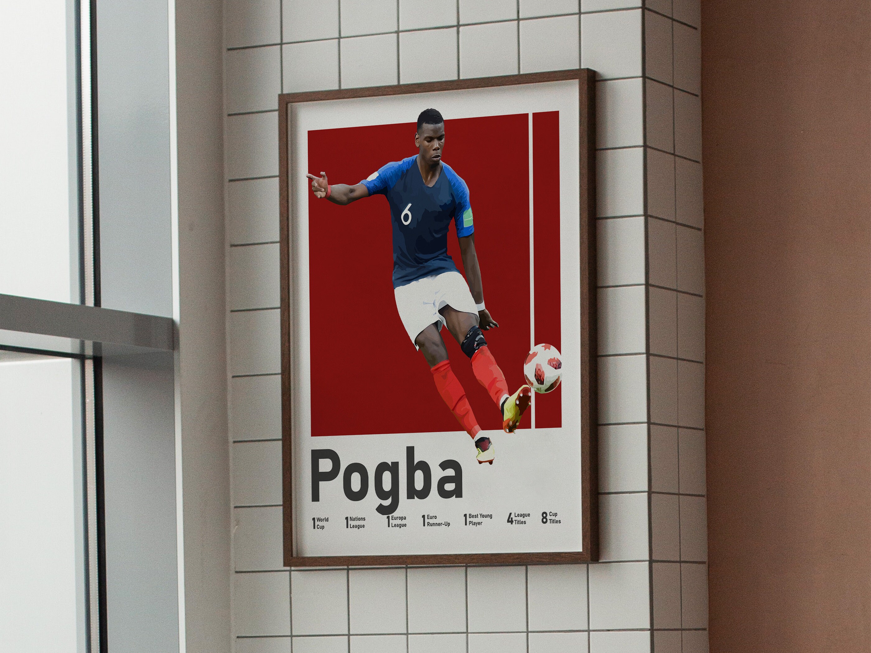 Printable Paul Pogba Poster, French Midfielder, Pogba Wall Art, Soccer ...