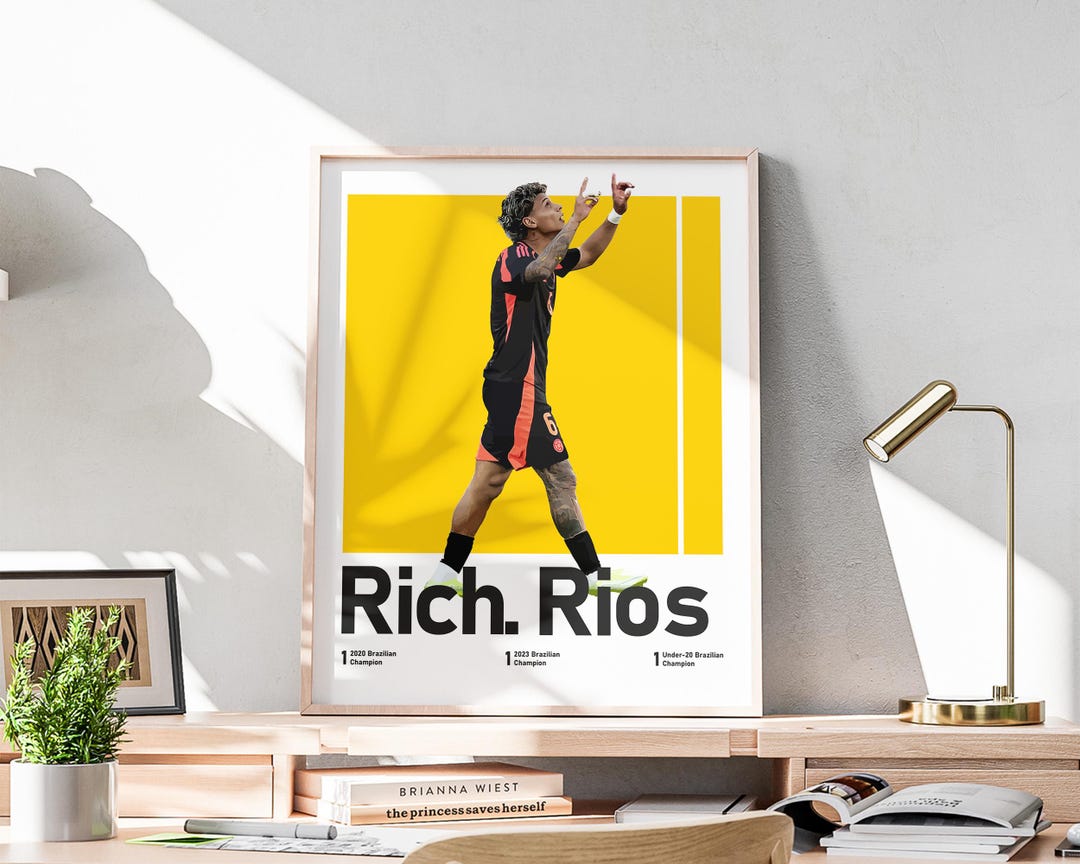 Richard Rios Poster, Printable Football Wall Art, Colombian Footballer ...