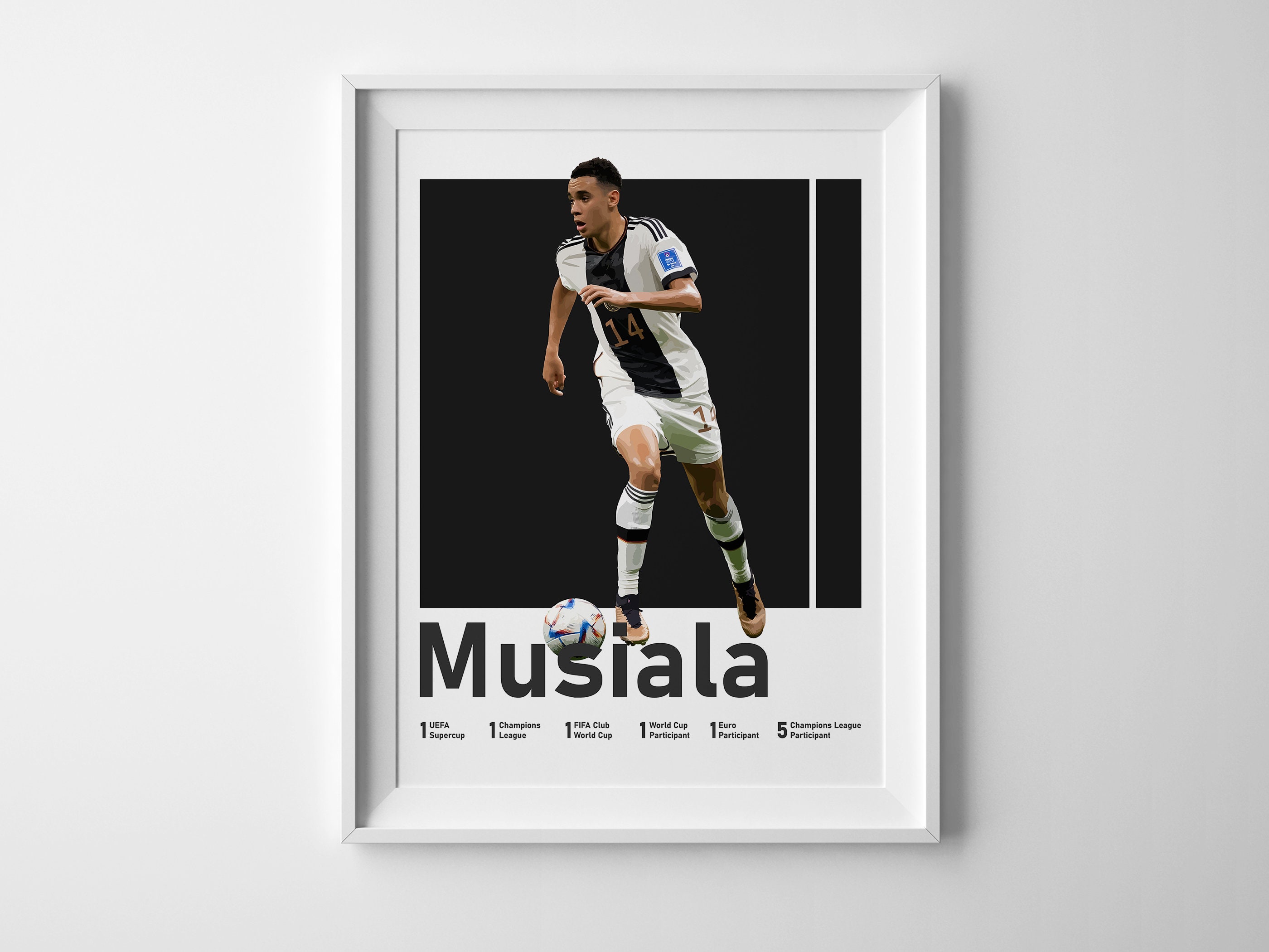 Printable Jamal Musiala Poster, Soccer Art, German National Midfielder ...