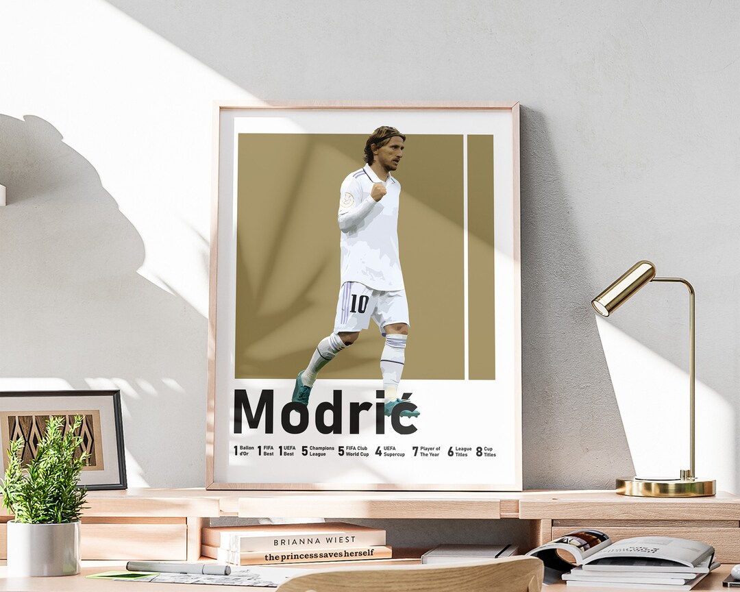 Modric Poster, Printable Luka Modric Wall Art, Football Print, Man Cave ...