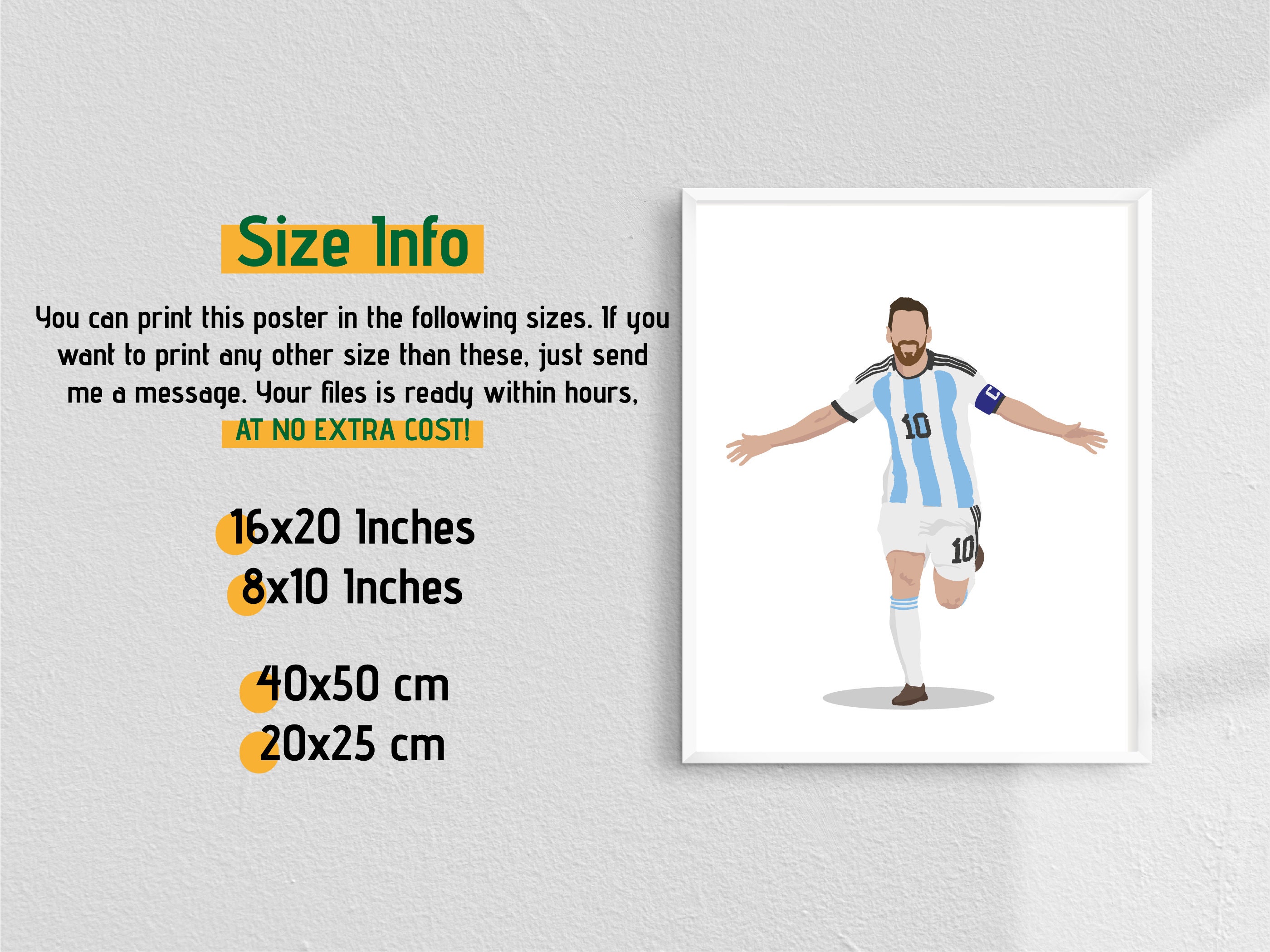 Lionel Messi Hand Drawn Poster Football Illustration Soccer - Etsy