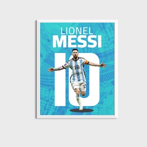Lionel Messi Design Poster, Football Gift to Boys, Argentinian Soccer ...