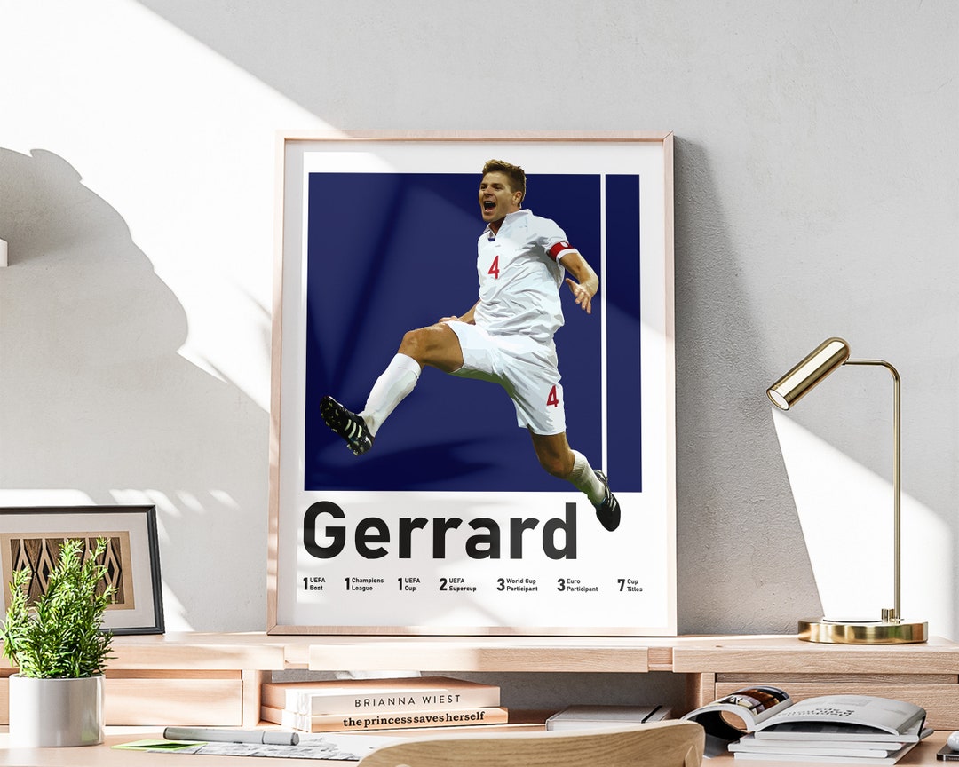 Printable Steven Gerrard Poster, English Legend Midfielder, Gerrard ...