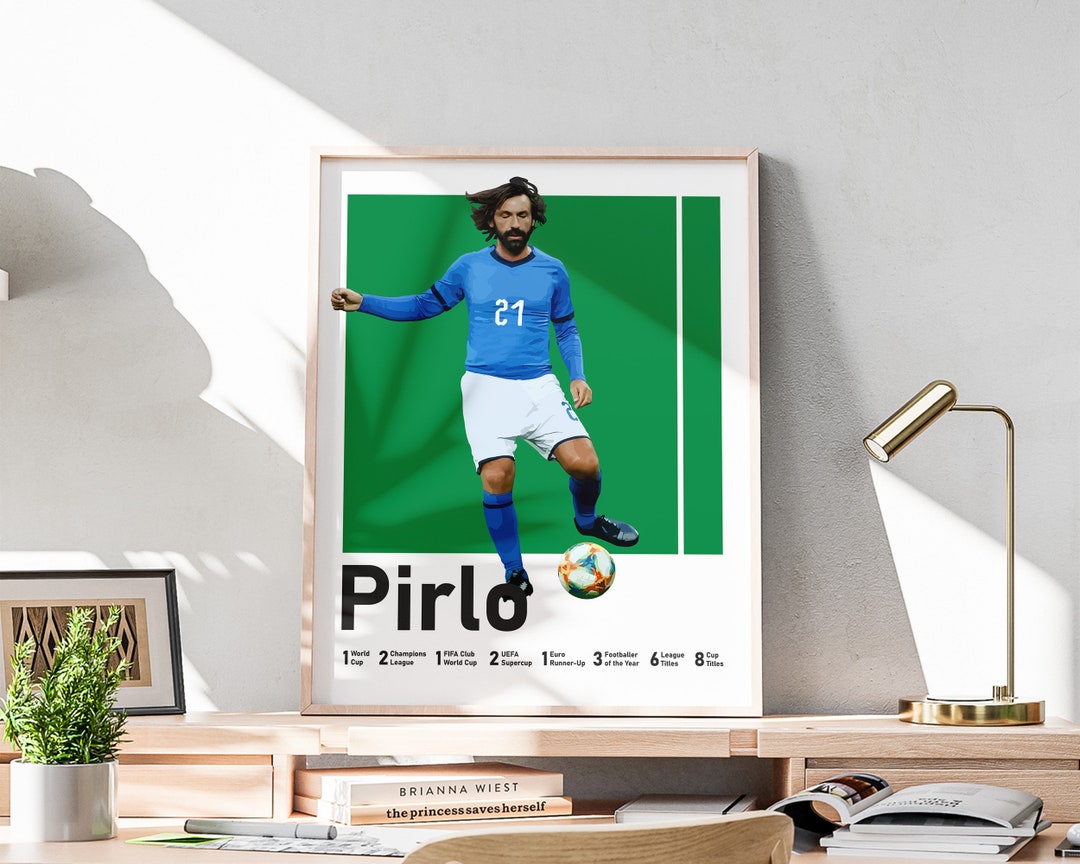 Andrea Pirlo, Printable Football Poster, Game Room Print, Pirlo Wall ...