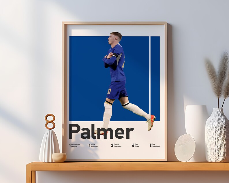 Cole Palmer Soccer Poster: English Football Art Print (16x20 Inch ...