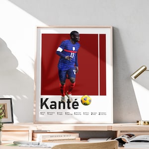 Printable N'golo Kante Wall Art, French Midfielder, Kante Poster ...