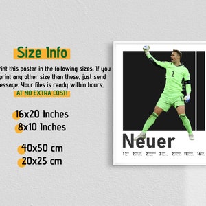 Printable Manuel Neuer Poster, German Goalie, Neuer Wall Art, Soccer ...