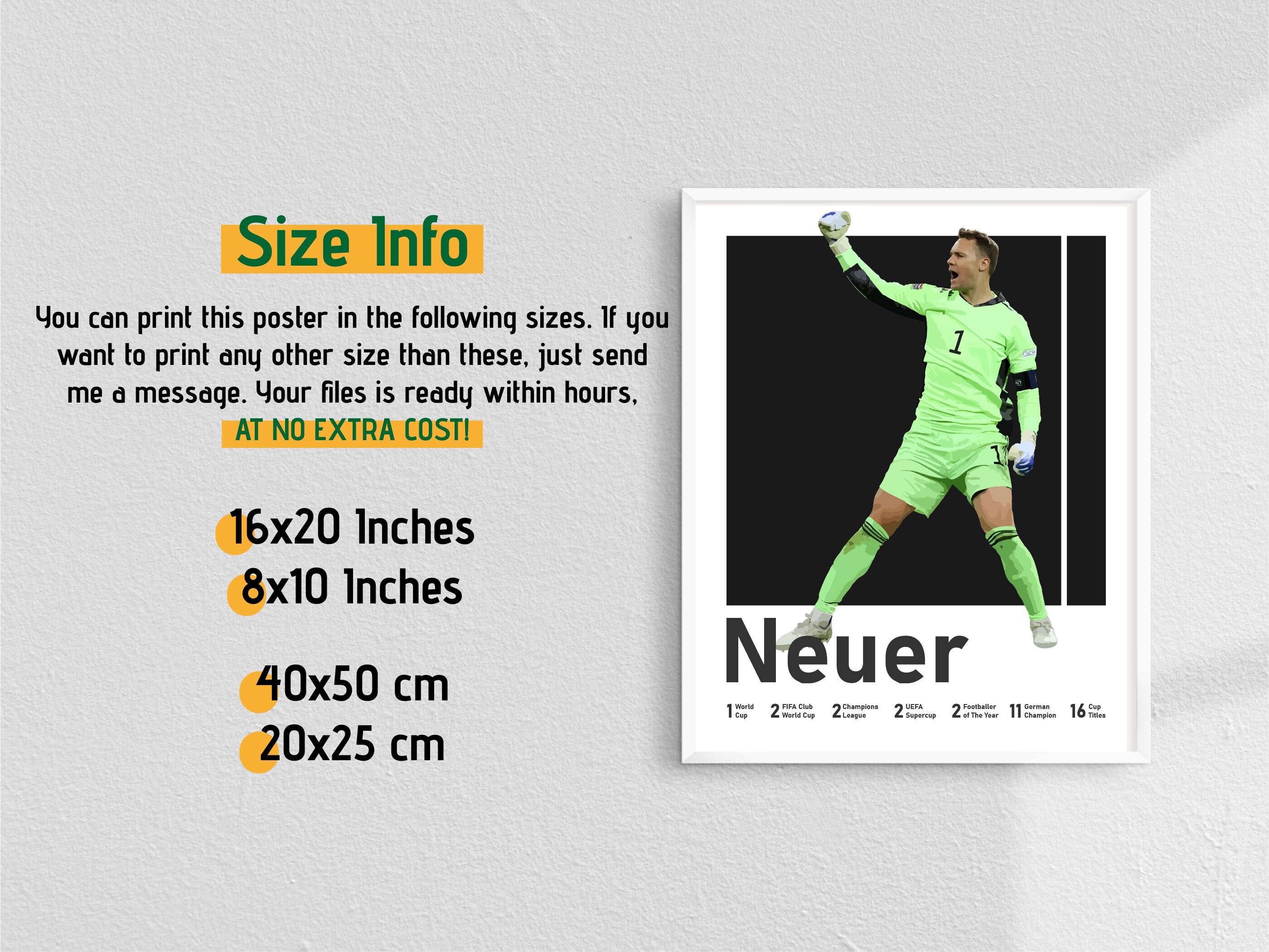 Printable Manuel Neuer Poster, German Goalie, Neuer Wall Art, Soccer ...