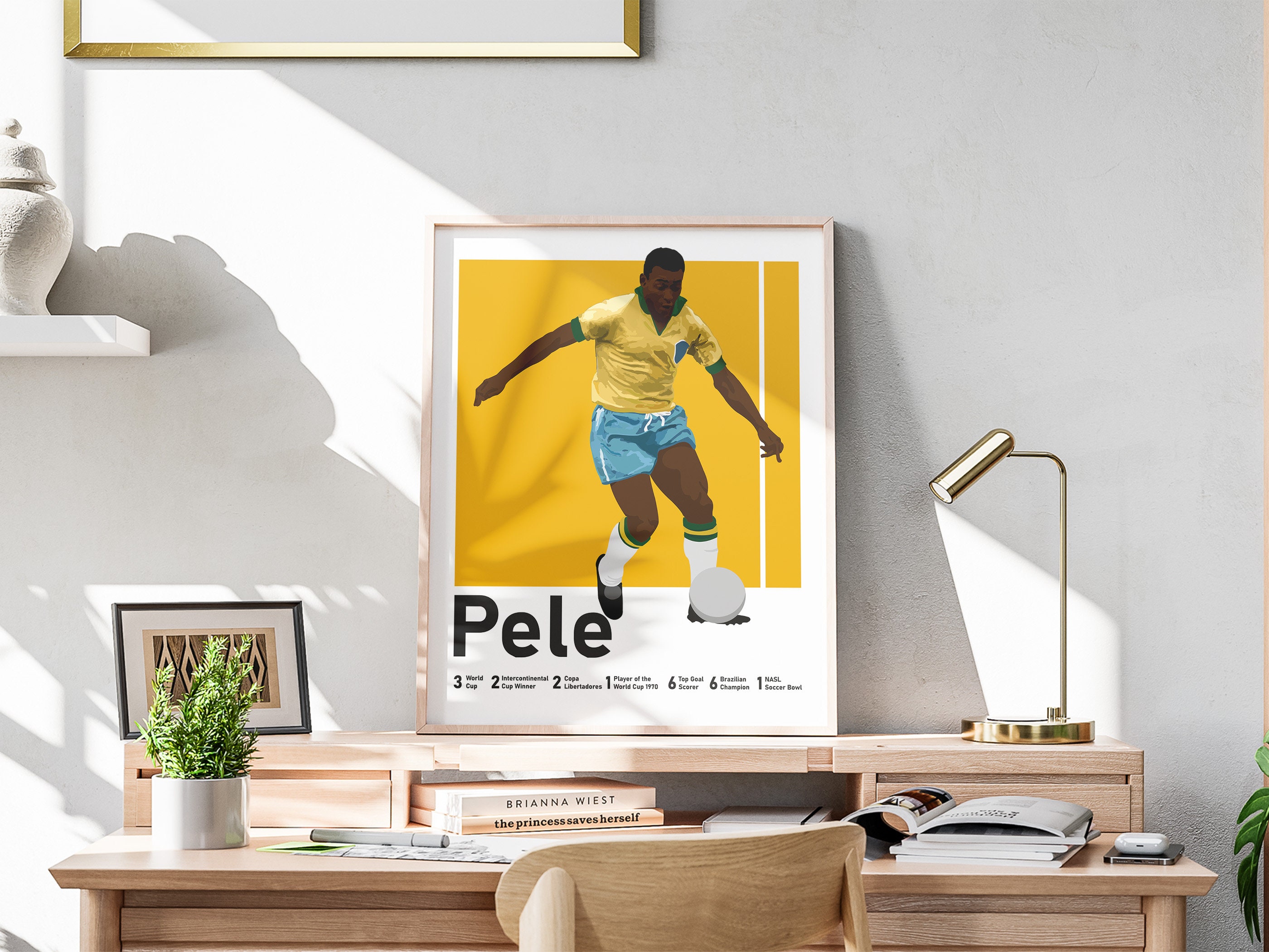 Printable Nascimento Pele Poster With Football Titles Brasil - Etsy
