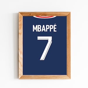Printable Kylian Mbappe Jersey Wall Decoration, 3 Ratio Included - Etsy