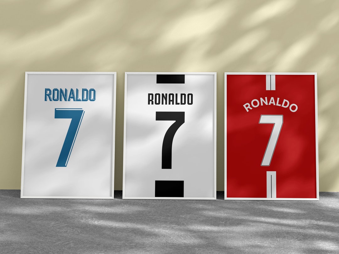 Printable Cristiano Ronaldo Jersey Bundle, CR7 Teams Posters, Soccer ...