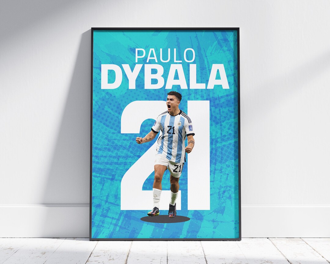 Paulo Dybala Decor, Printable Soccer Poster, Unique Football Art for My ...